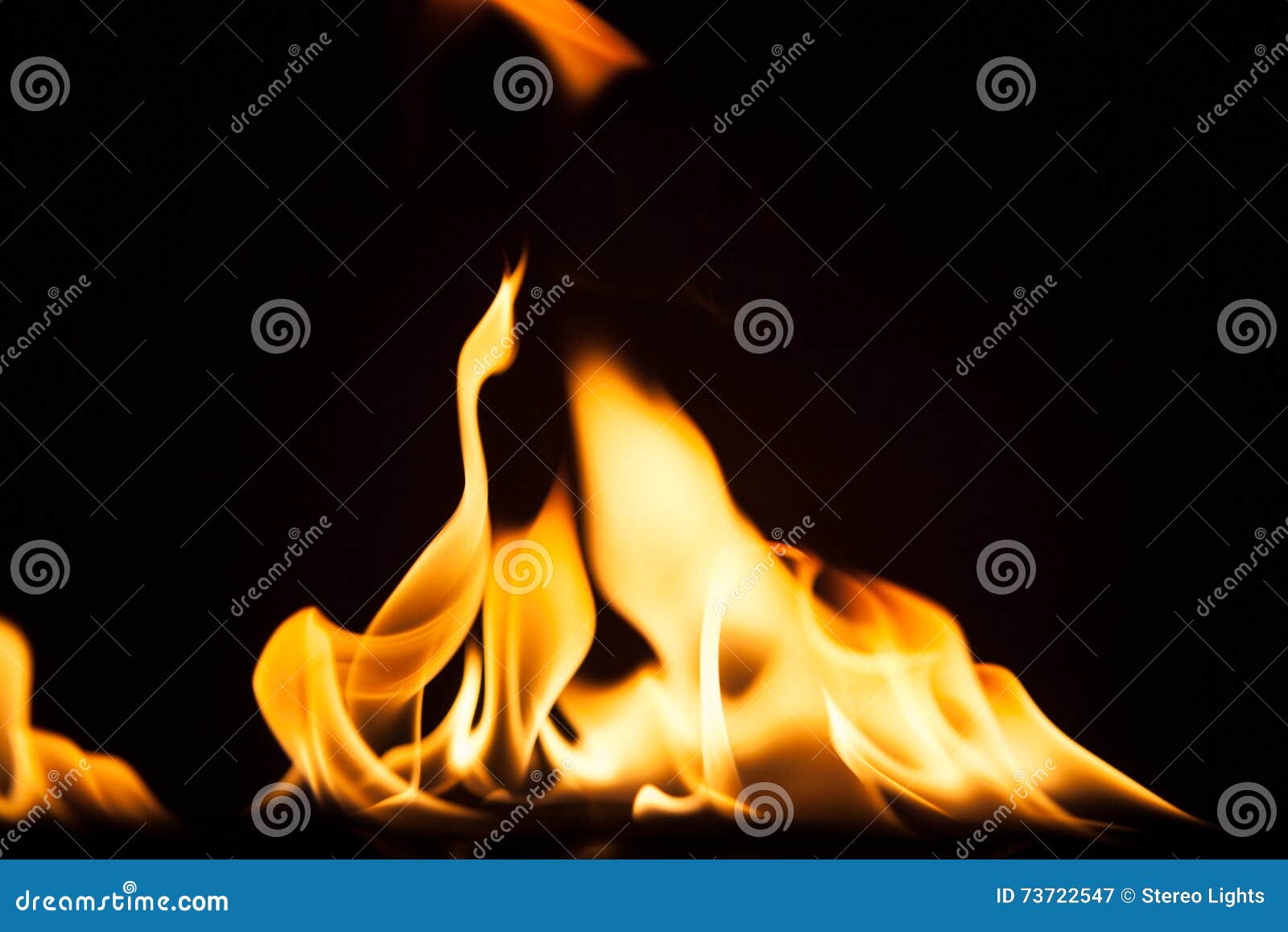 Texture Of Burn Fire. Flames On Isolated Black Background. Texture For ...