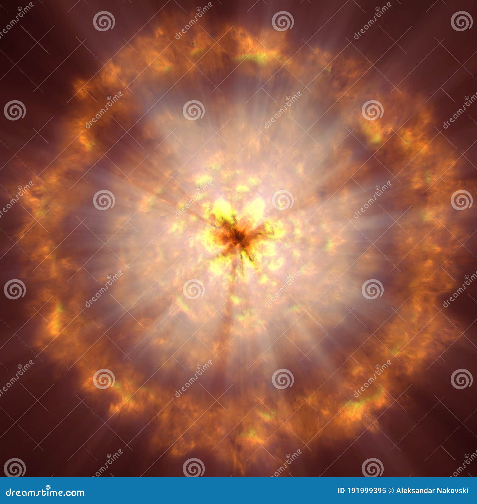 Fire Ball Explosion in Space Stock Illustration - Illustration of ...