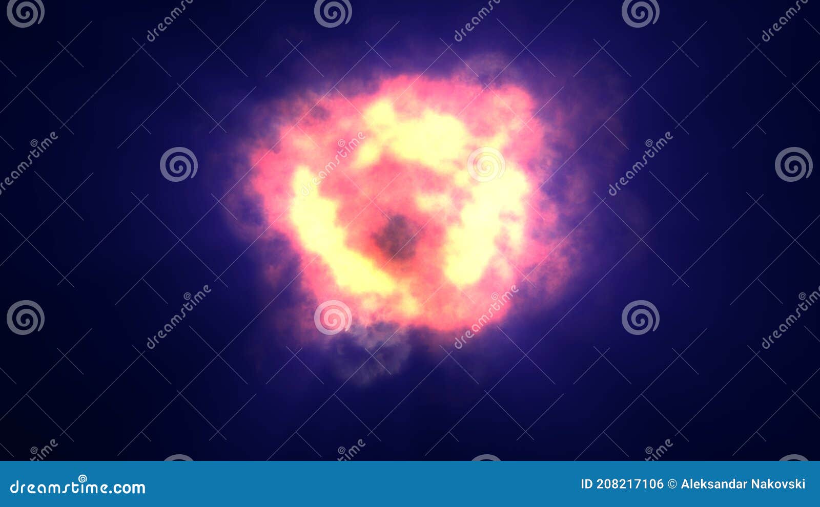 Fire Flame Ball Explosion in Space, Illustration Stock Illustration ...