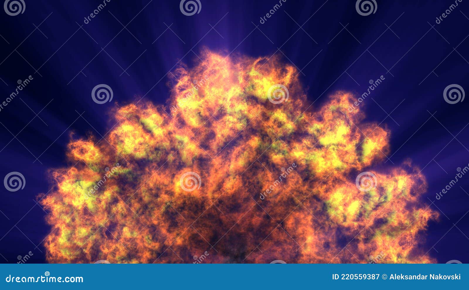 Fire Flame Ball Explosion in Space, Illustration Stock Illustration ...