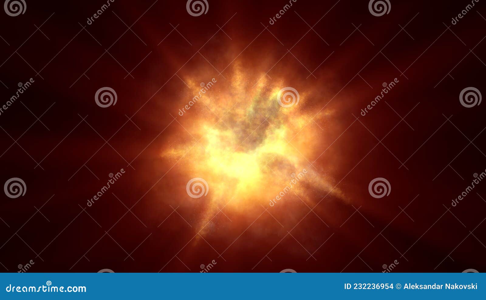 Fire Flame Ball Explosion in Space, Illustration Stock Illustration ...