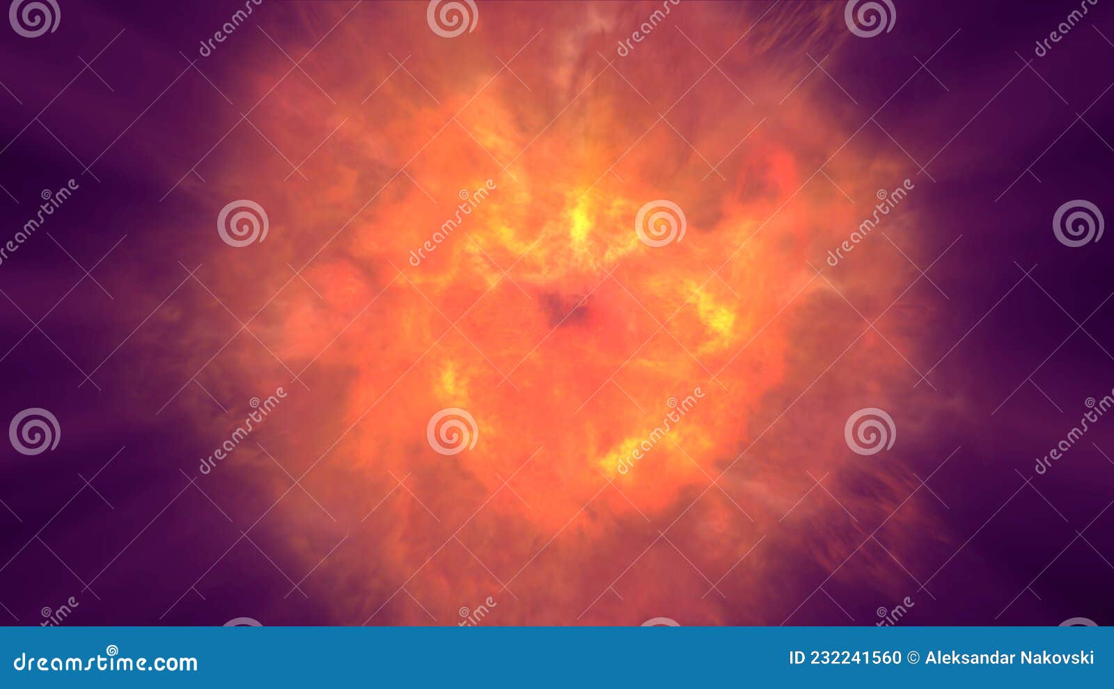Fire Flame Ball Explosion in Space, Illustration Stock Illustration ...