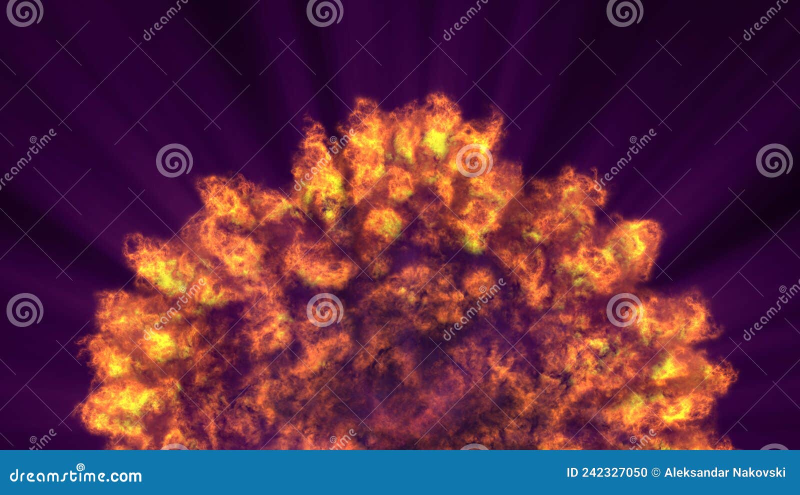 Fire Flame Ball Explosion in Space, Illustration Stock Illustration ...
