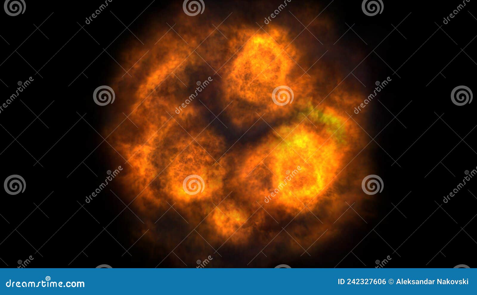 Fire Flame Ball Explosion in Space, Illustration Stock Illustration ...