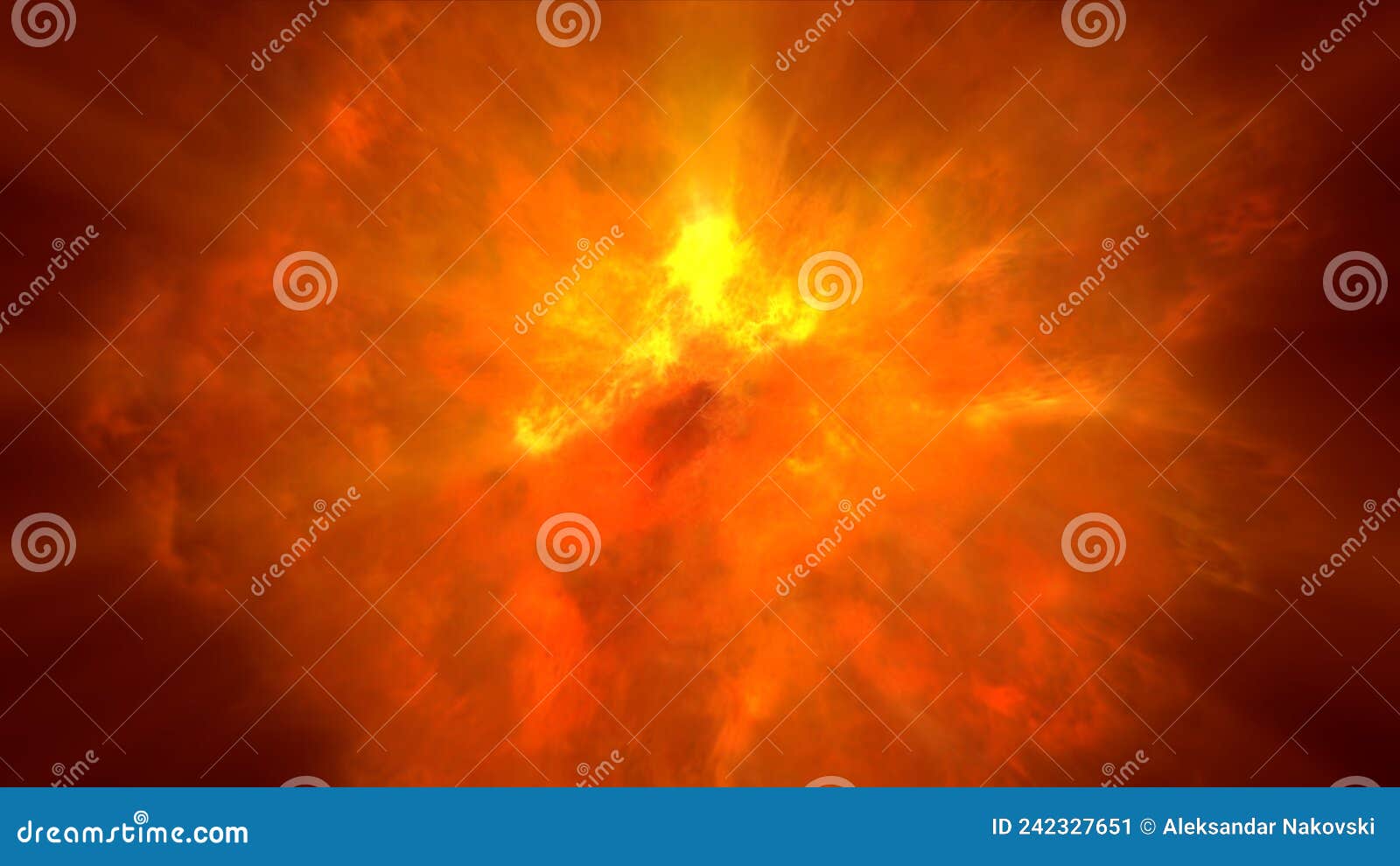 Fire Flame Ball Explosion in Space, Illustration Stock Illustration ...