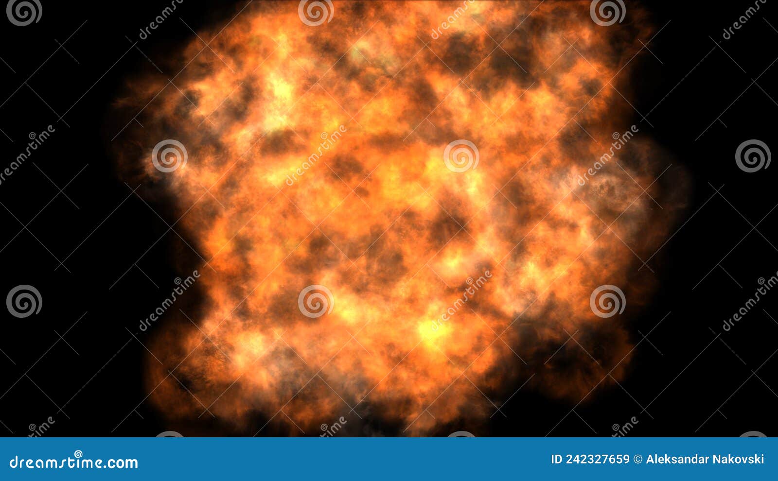 Fire Flame Ball Explosion in Space, Illustration Stock Illustration ...