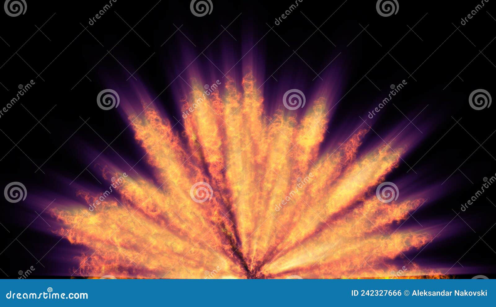 Fire Flame Ball Explosion in Space, Illustration Stock Illustration ...