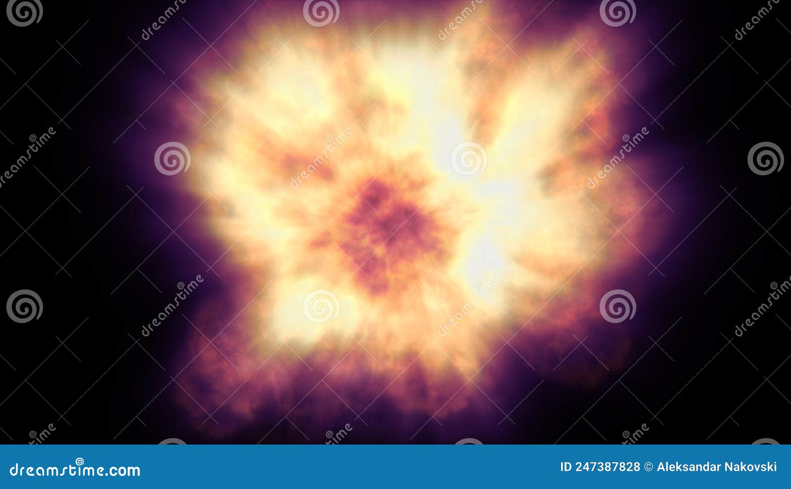 Fire Flame Ball Explosion in Space, Illustration Stock Illustration ...