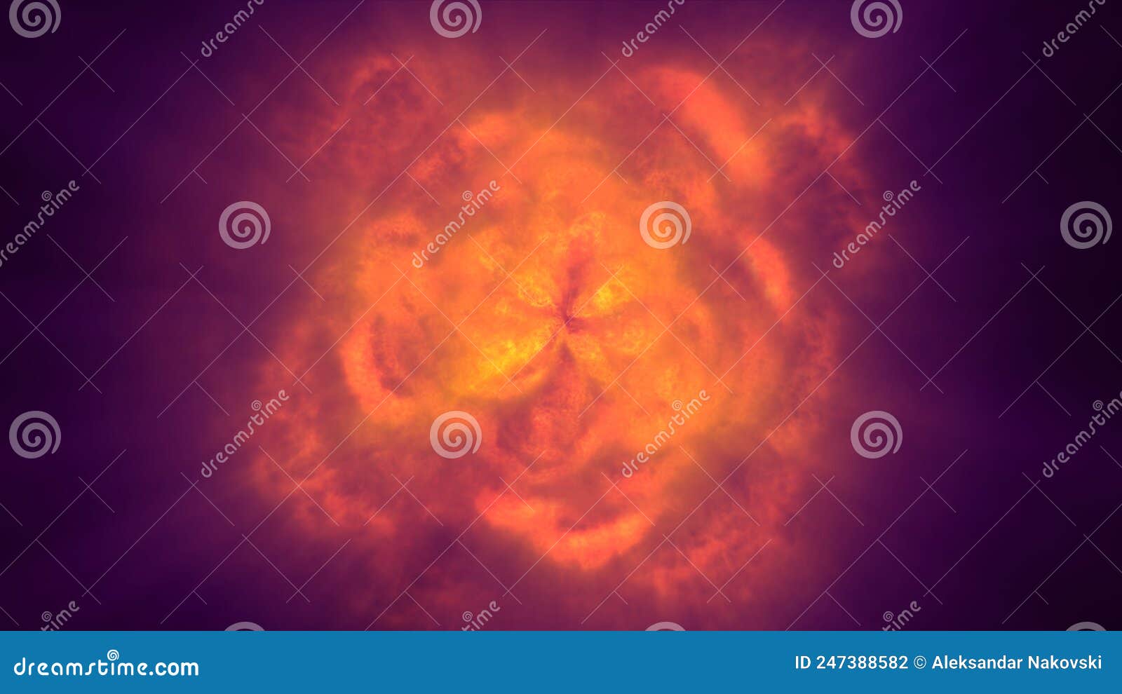 Fire Flame Ball Explosion in Space, Illustration Stock Photo - Image of ...