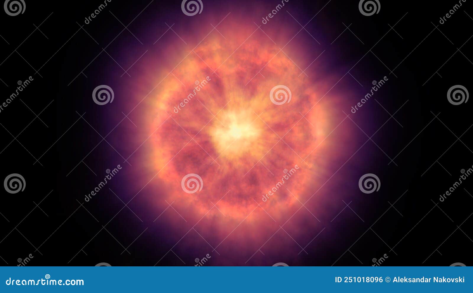 Fire Flame Ball Explosion in Space, Illustration Stock Illustration ...