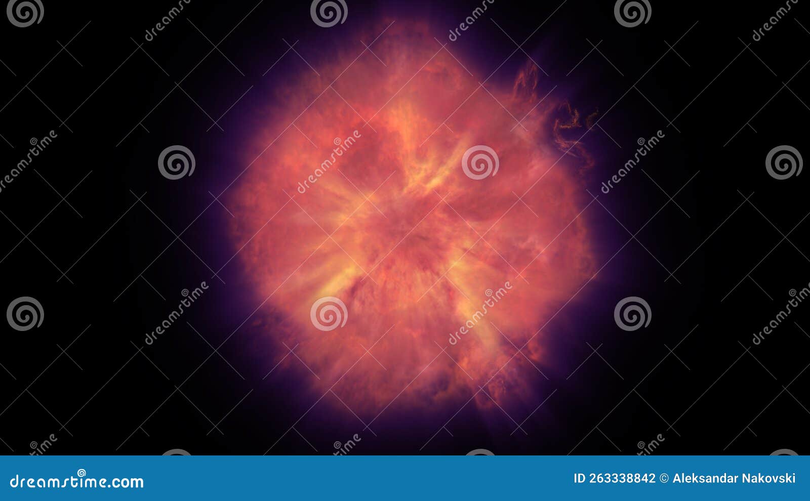 Fire Flame Ball Explosion in Space, Illustration Stock Illustration ...