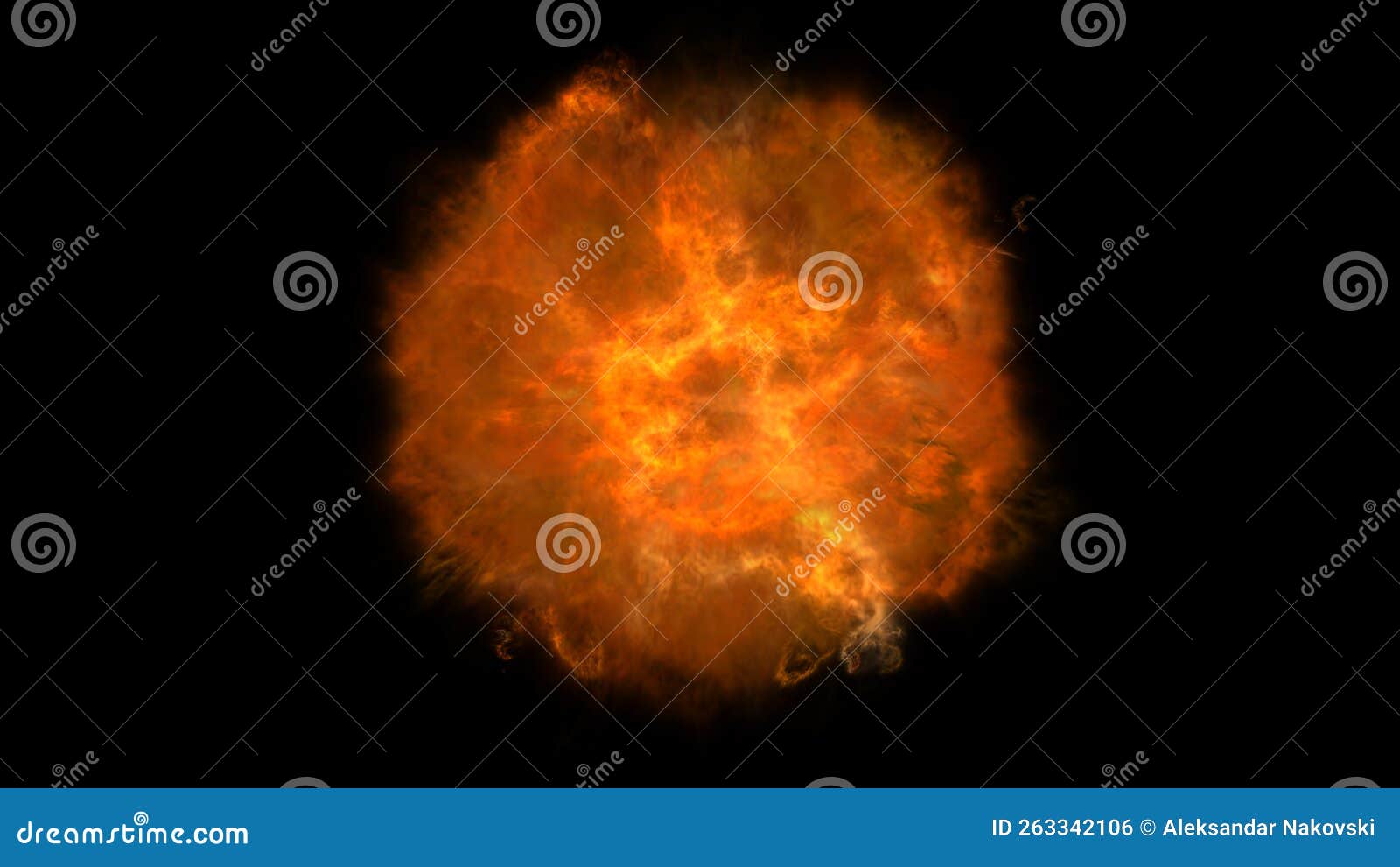 Fire Flame Ball Explosion in Space, Illustration Stock Illustration ...