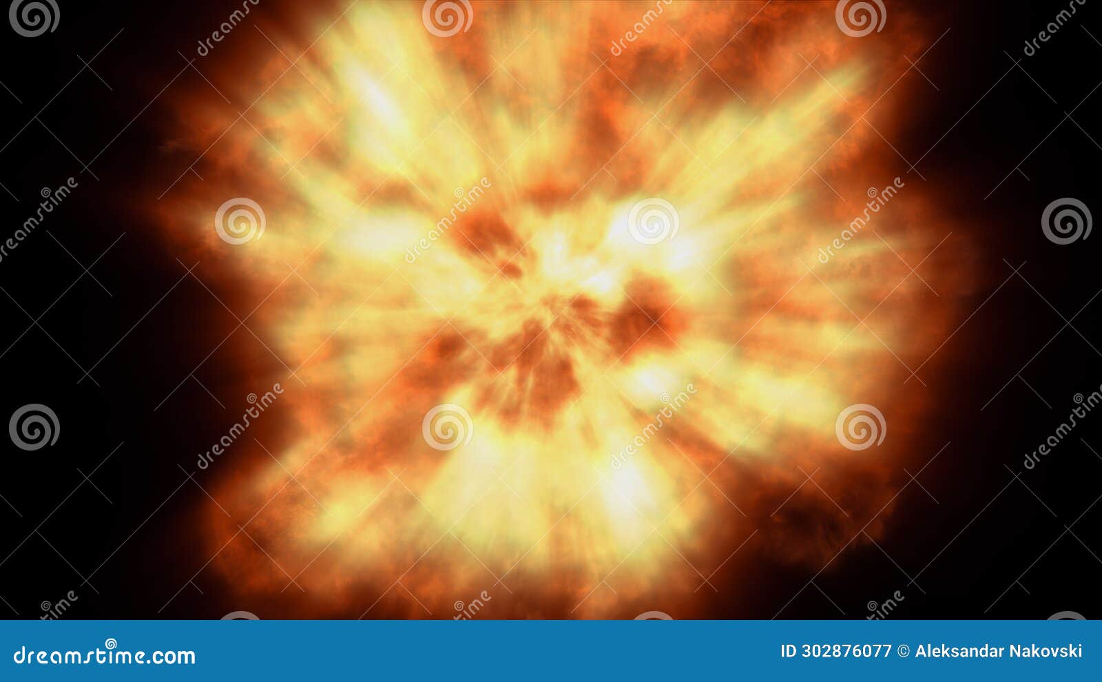 Fire Flame Ball Explosion in Space, Illustration Stock Illustration ...