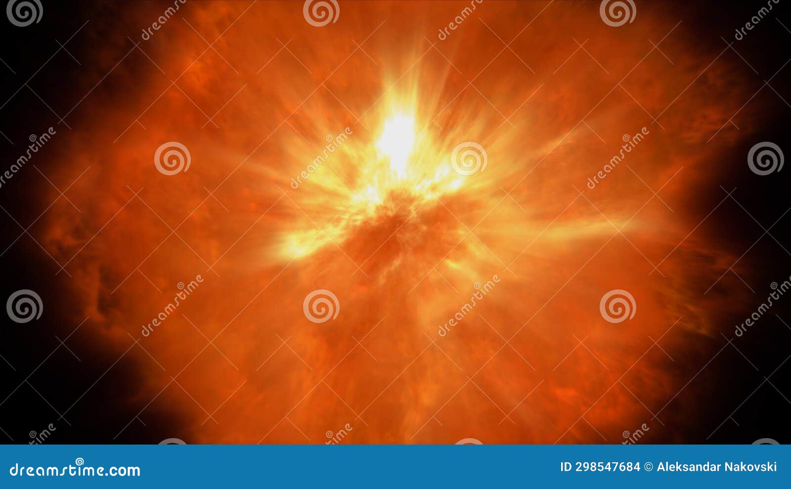 Fire Flame Ball Explosion in Space, Illustration Stock Illustration ...