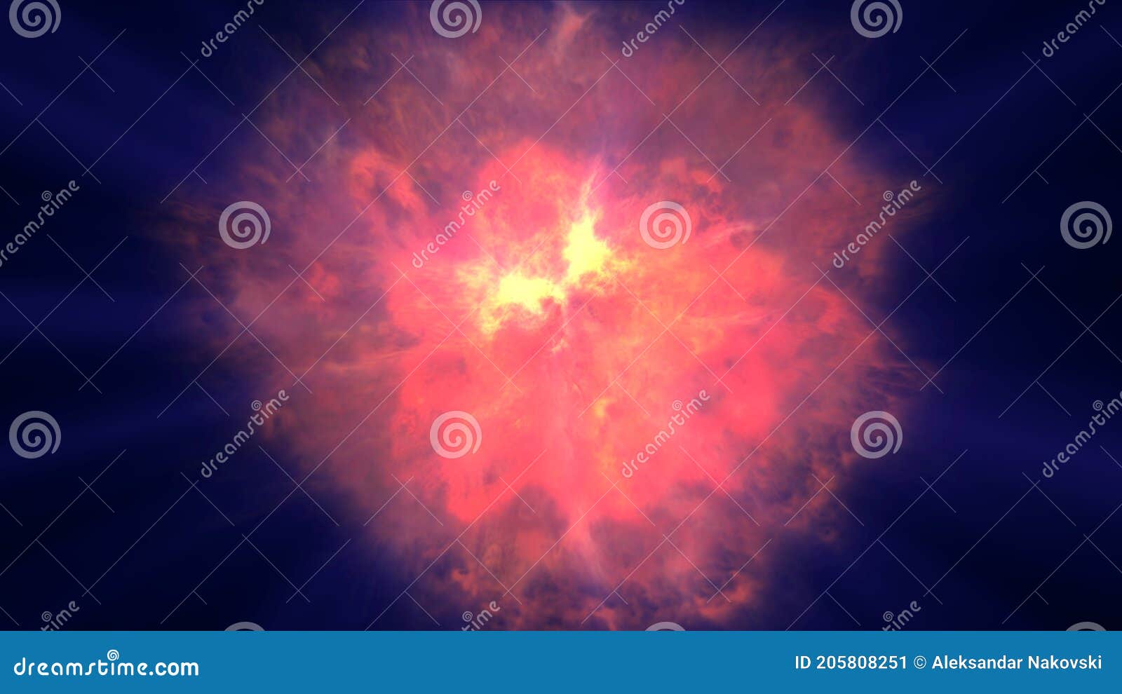 Fire Flame Ball Explosion in Space, Illustration Stock Illustration ...
