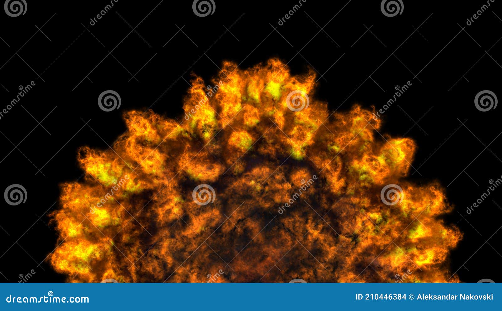 Fire Flame Ball Explosion in Space, Illustration Stock Illustration ...