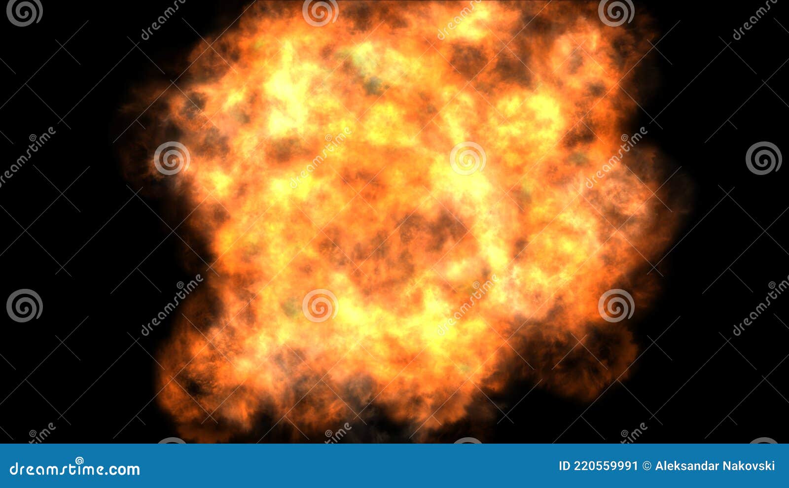 Fire Flame Ball Explosion in Space, Illustration Stock Illustration ...