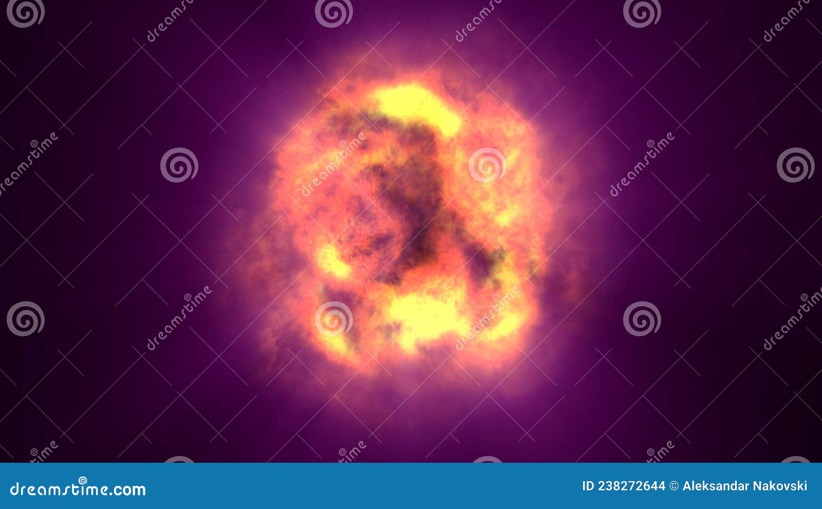 Fire Flame Ball Explosion in Space, Illustration Stock Illustration ...
