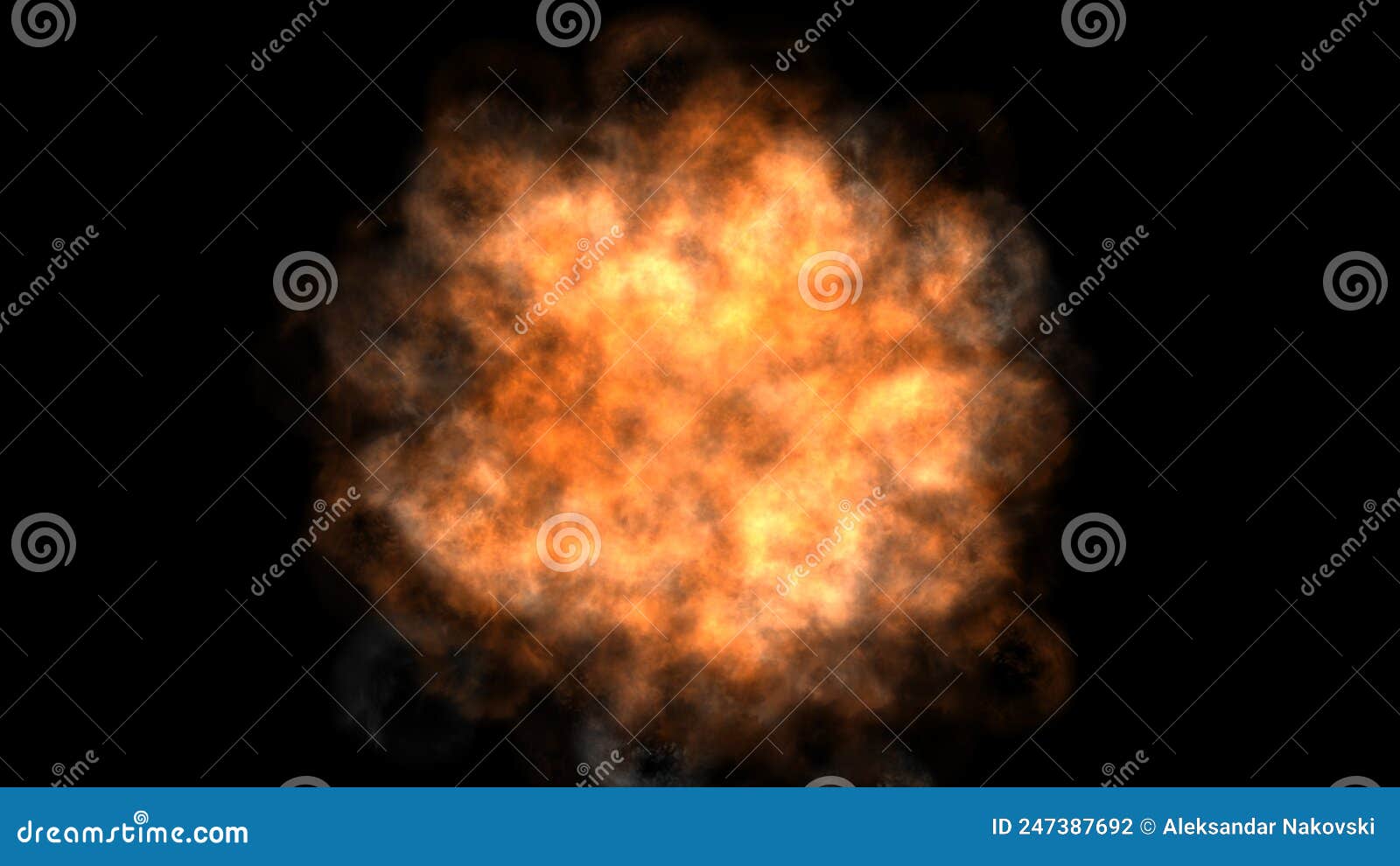 Fire Flame Ball Explosion in Space, Illustration Stock Illustration ...