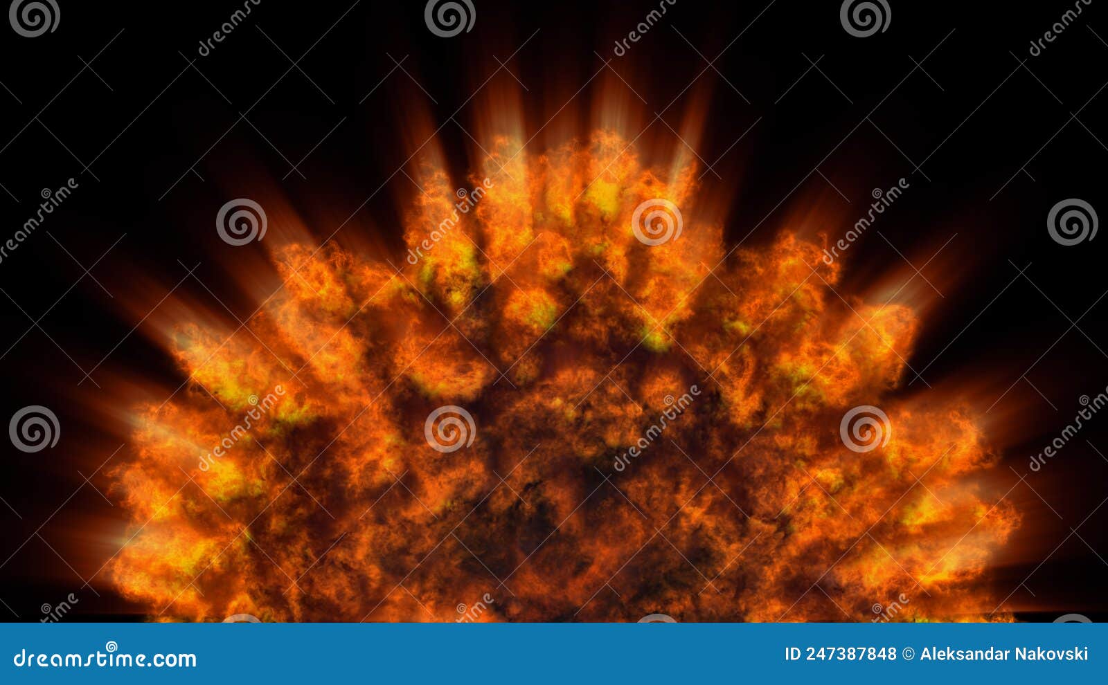 Fire Flame Ball Explosion in Space, Illustration Stock Illustration ...