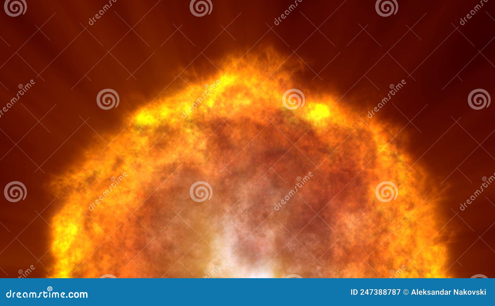 Fire Flame Ball Explosion in Space, Illustration Stock Illustration ...