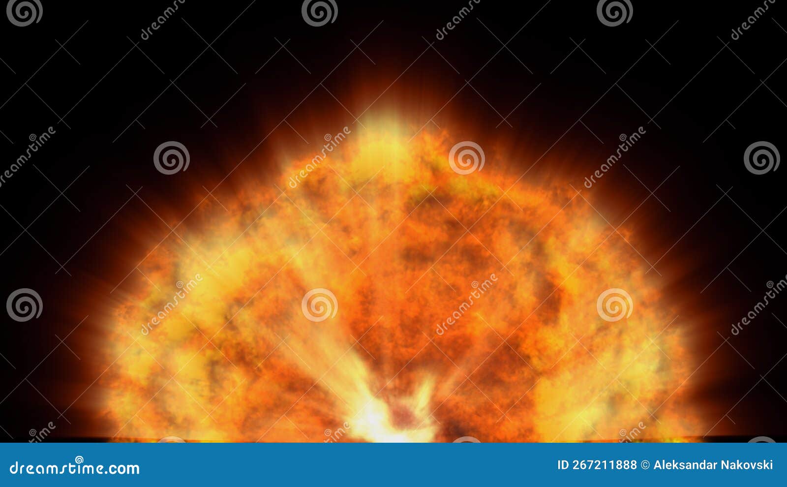 Fire Flame Ball Explosion in Space, Illustration Stock Illustration ...