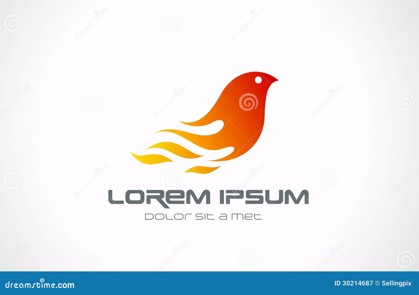 Logo Fire Flame Bird Abstract Icon. Phoenix Concep Stock Vector ...