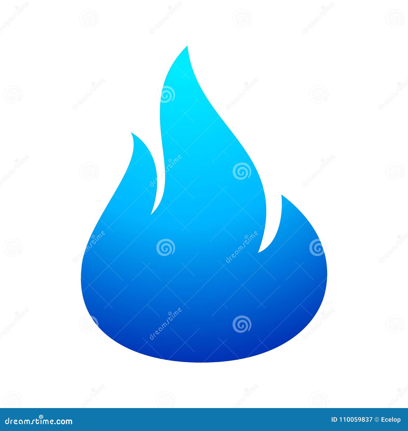 Fire flame blue icon stock vector. Illustration of butane - 110059837