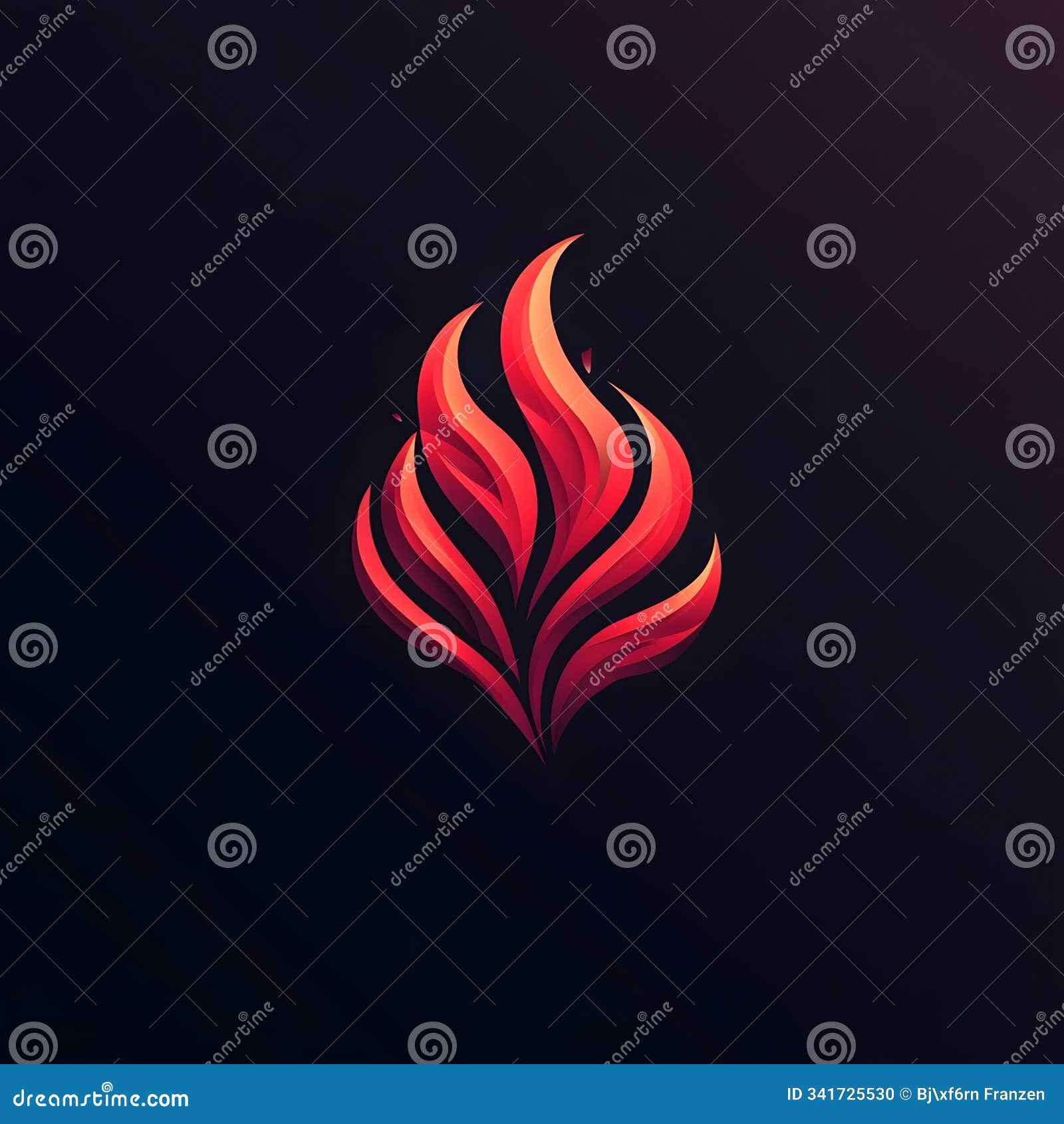 Red Fire Flame Burn Burning Icon Logo Symbol Stock Illustration ...
