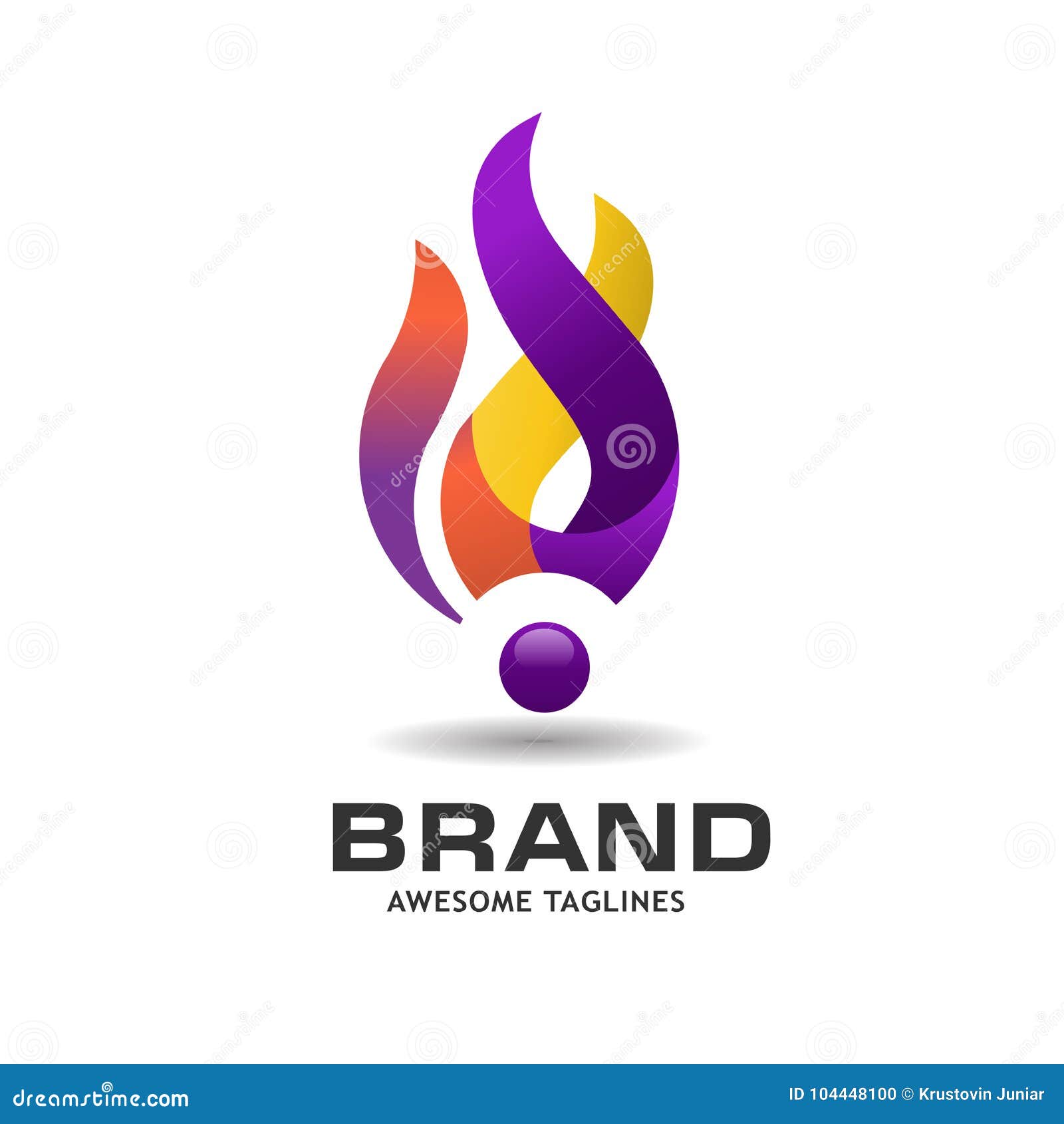 Fire Flame Colorful Vector Logo Stock Vector - Illustration of ...