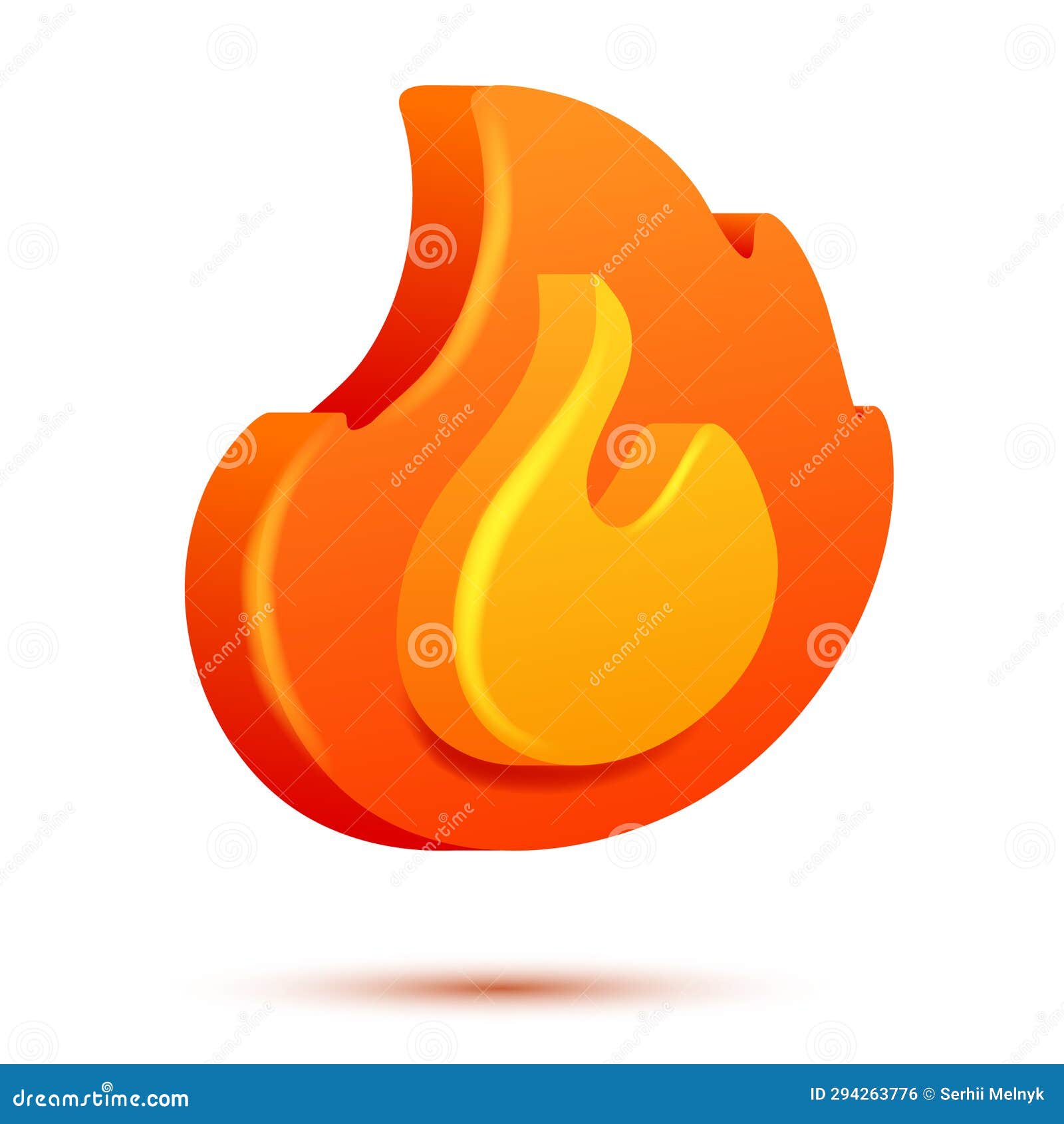 3d fire flame stock vector. Illustration of burn, effect - 294263776