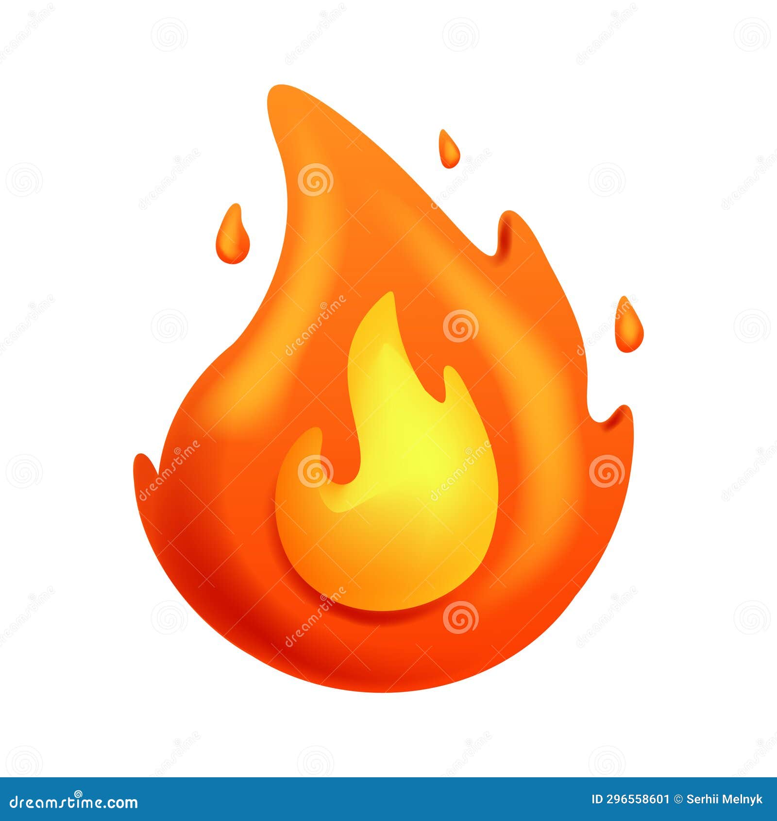 3d fire flame stock vector. Illustration of burn, magic - 296558601