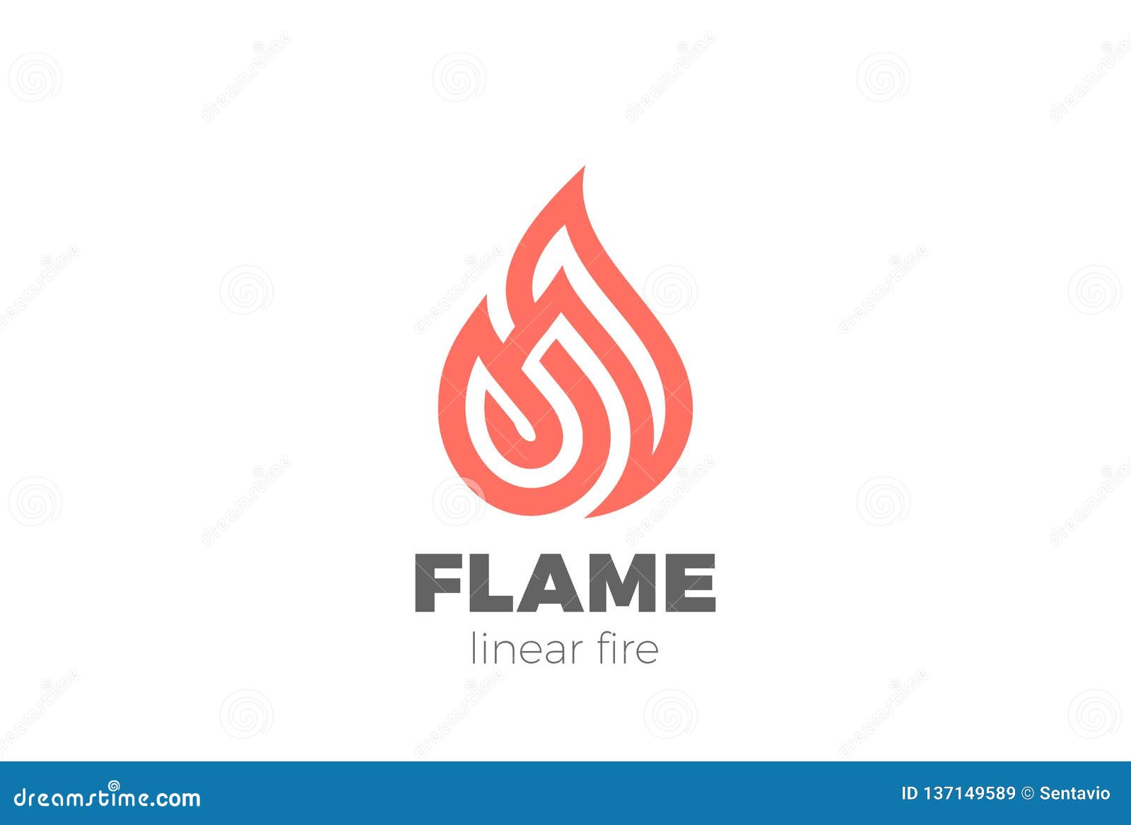 Fire Flame Droplet Logo Design Vector Linear. Luxu Stock Vector ...