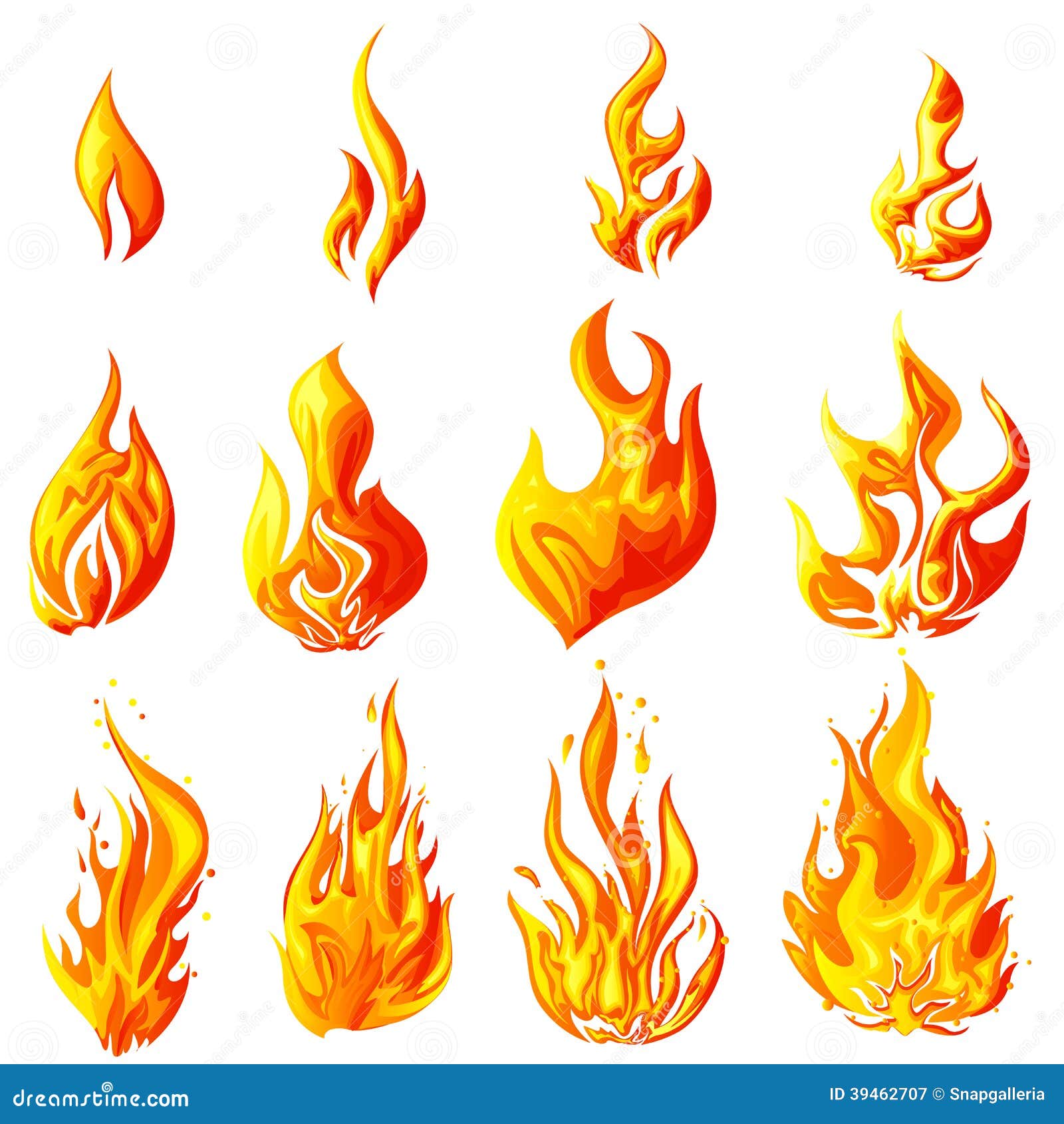 Fire Flame stock vector. Illustration of element, bright - 39462707