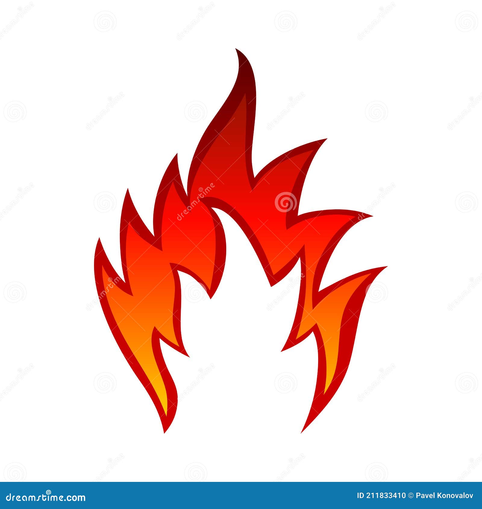 Fire Flame Element stock vector. Illustration of hipster - 211833410