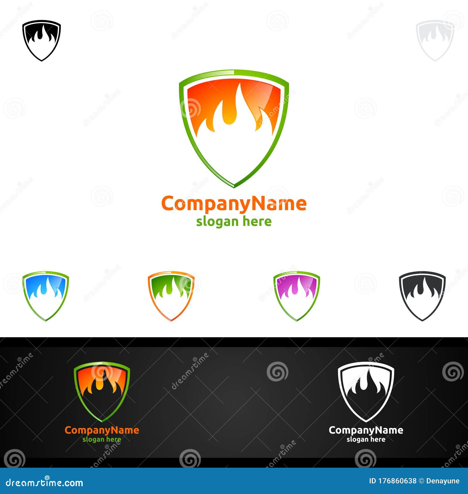 3D Fire Flame Element Logo Design Stock Vector - Illustration of ...