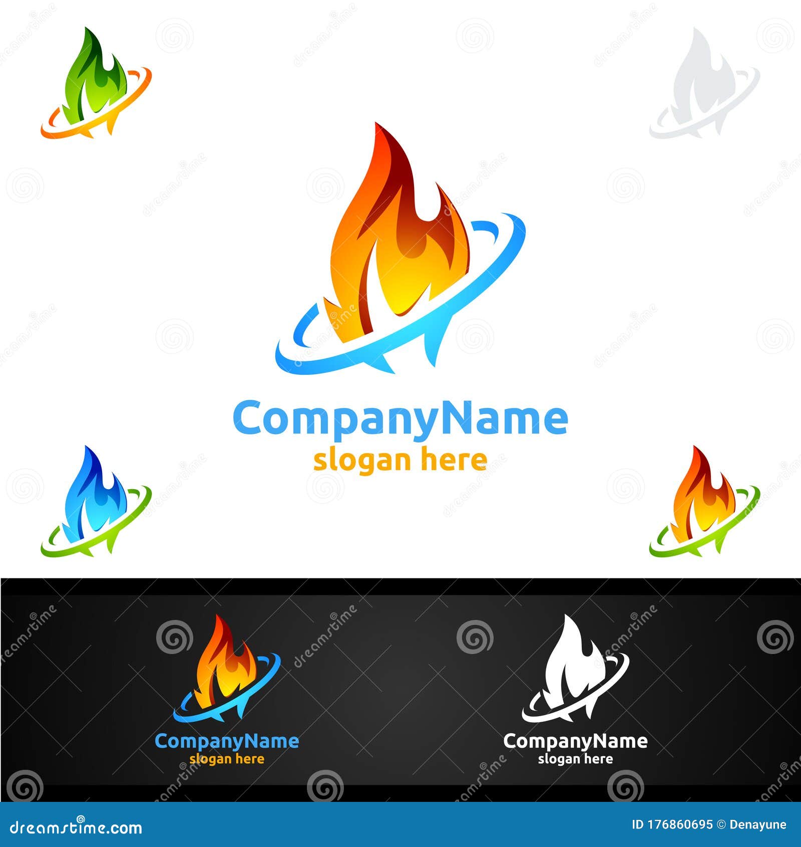3D Fire Flame Element Logo Design Stock Vector - Illustration of alarm ...