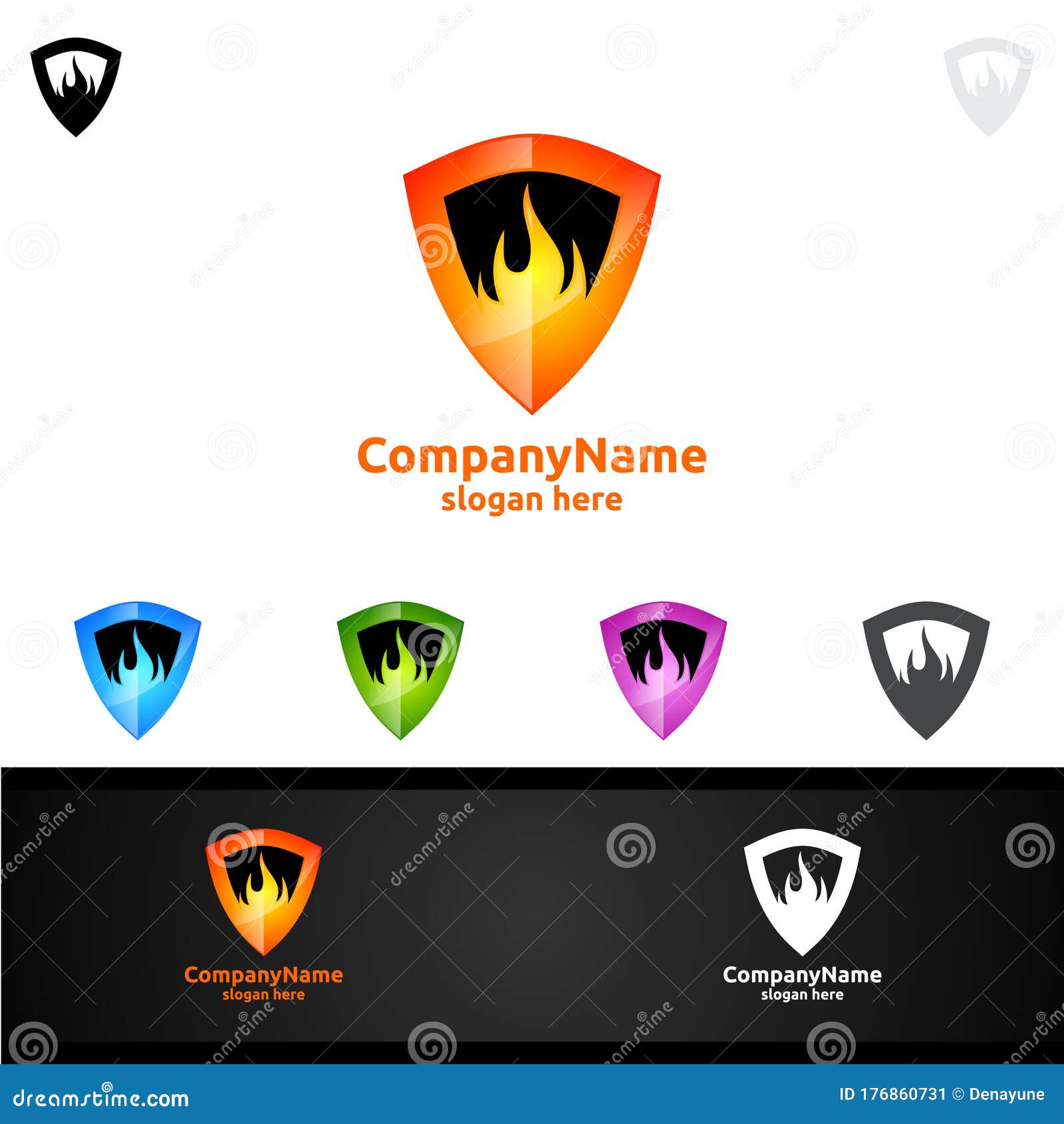 3D Fire Flame Element Logo Design Stock Vector - Illustration of ...