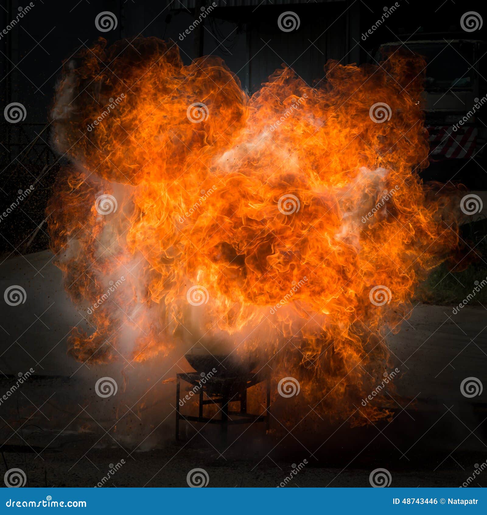 Fire Flame Explosion Fighting Practise Stock Photo - Image of ashes ...