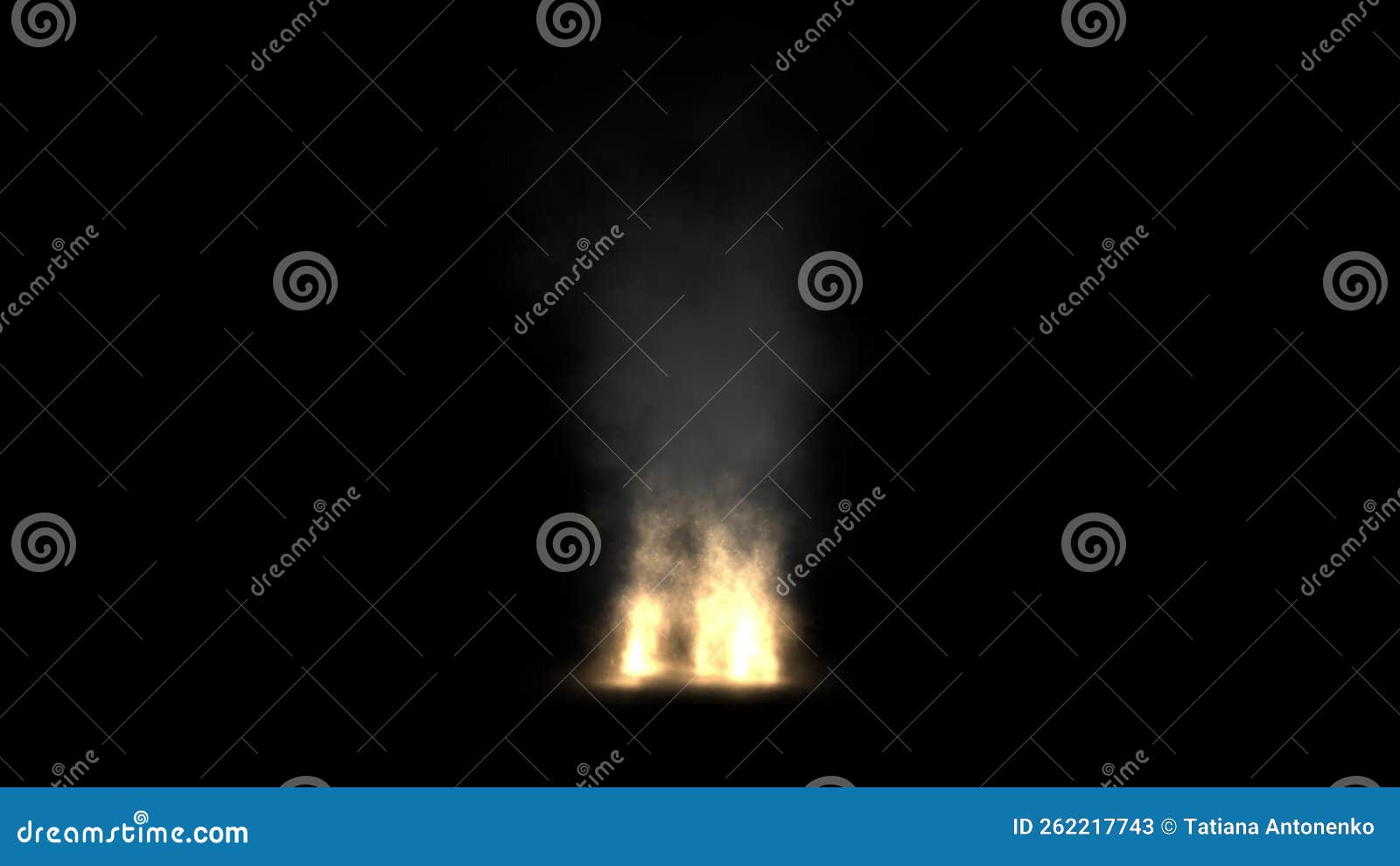 Fire Flame Explosion for Intro, Design Elements, on Black Background ...