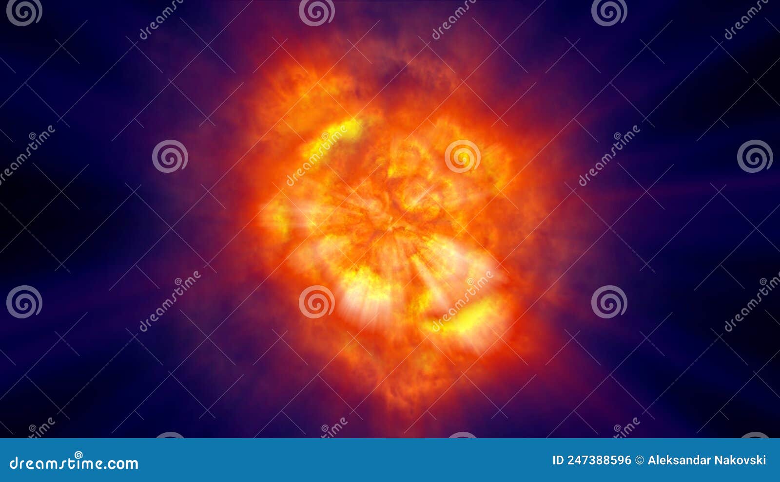 Fire Flame Explosion in Space Stock Illustration - Illustration of burn ...