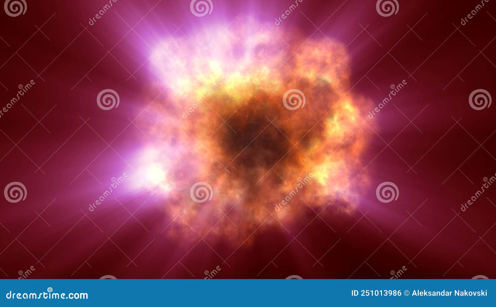 Fire Flame Explosion in Space Stock Illustration - Illustration of ...