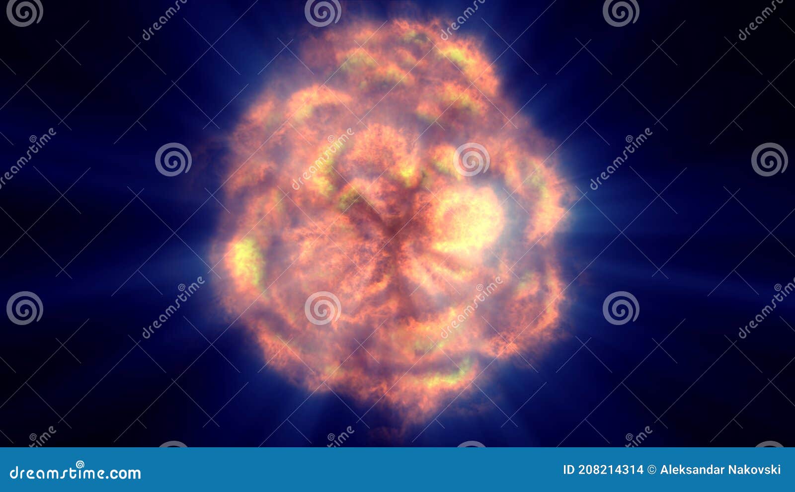Fire Flame Explosion in Space Stock Illustration - Illustration of ...