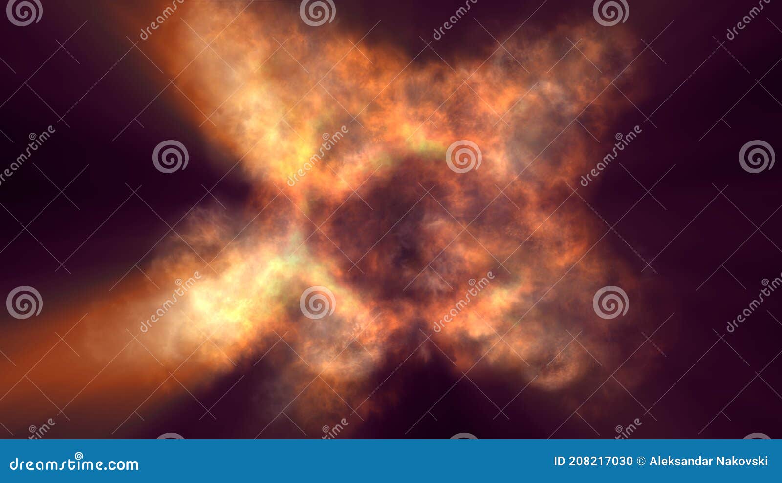 Fire Flame Explosion in Space Stock Illustration - Illustration of ...