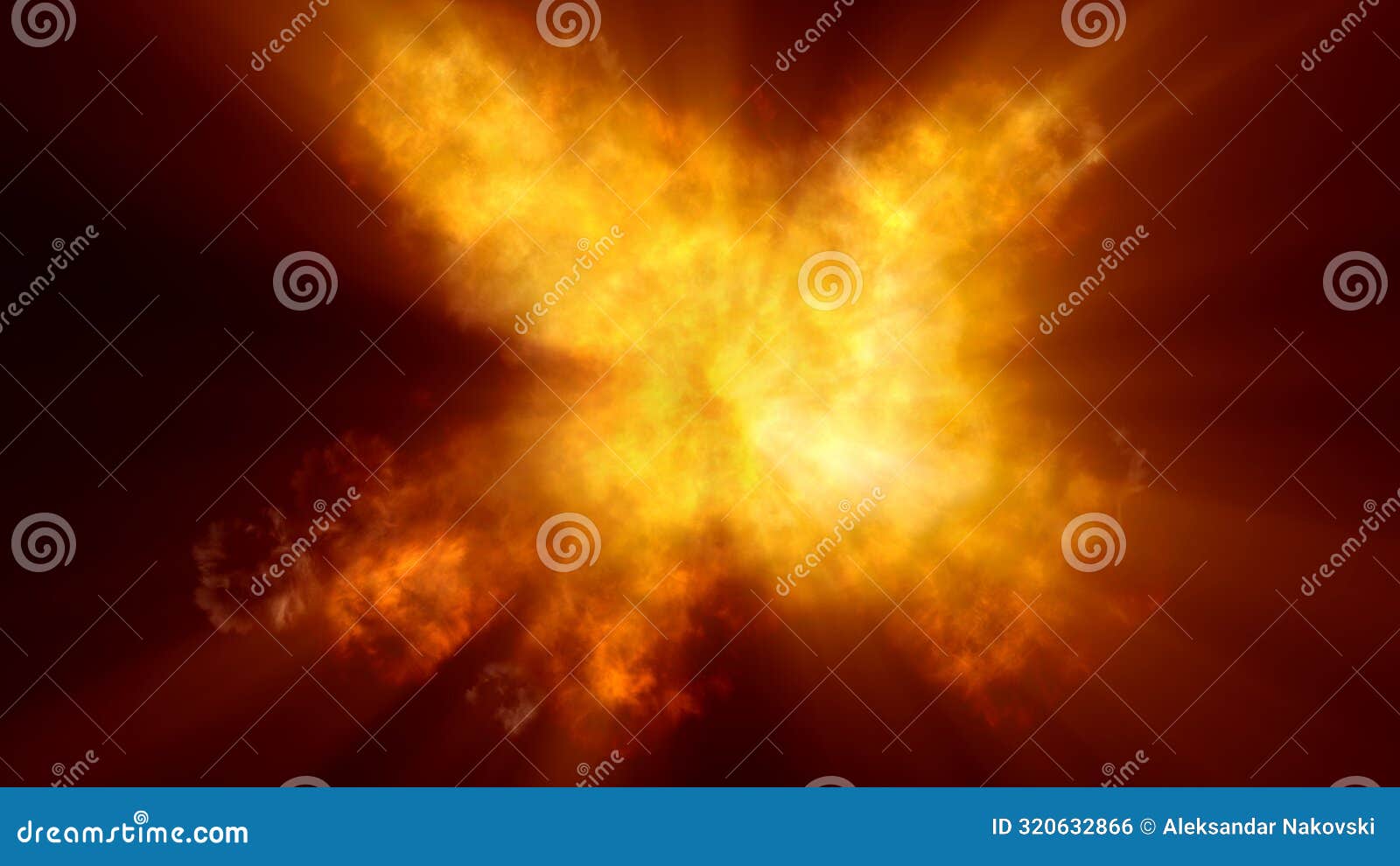 Fire Flame Explosion in Space Stock Illustration - Illustration of ...