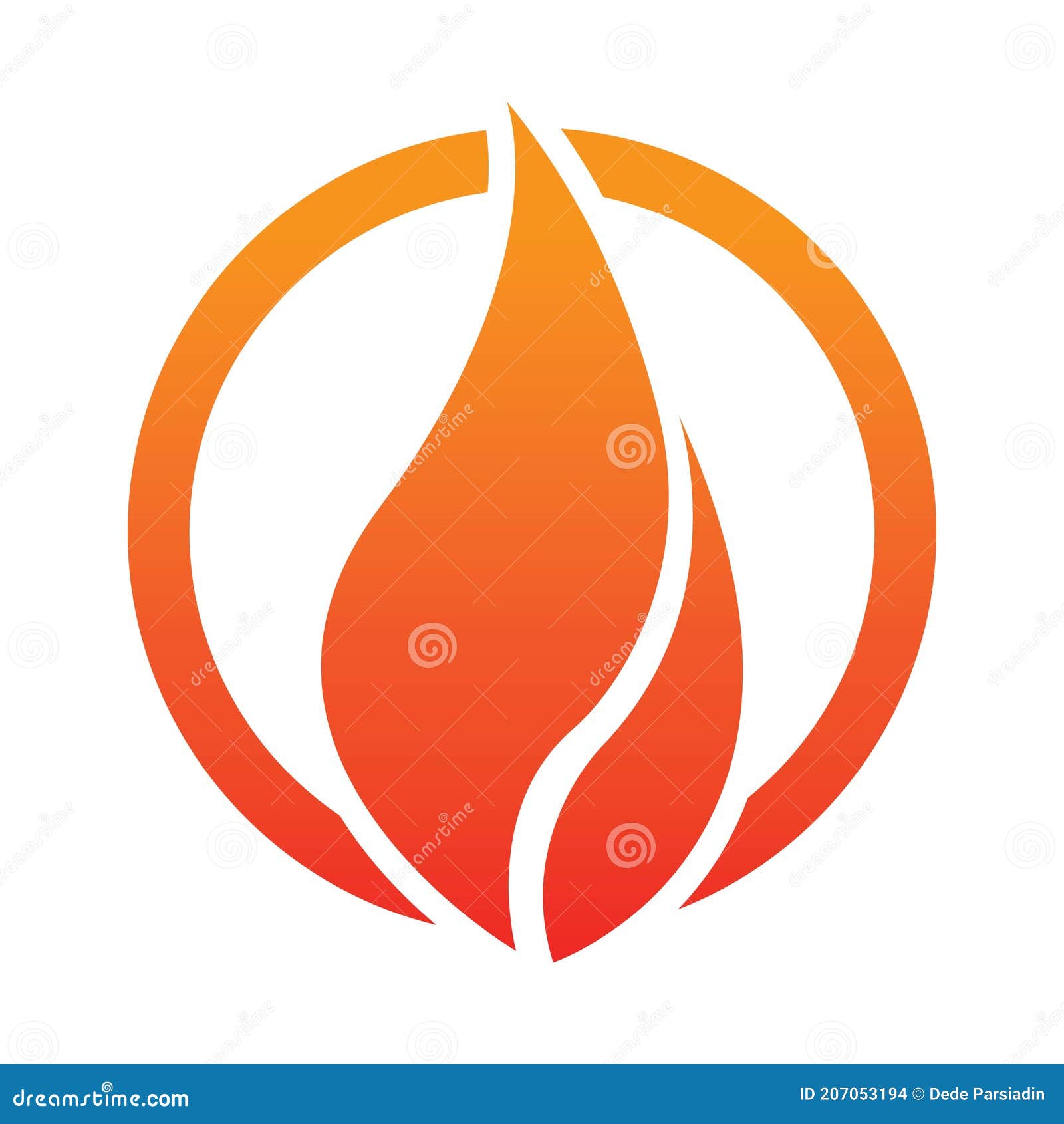 Fire stock vector. Illustration of fire, emblem, light - 207053194