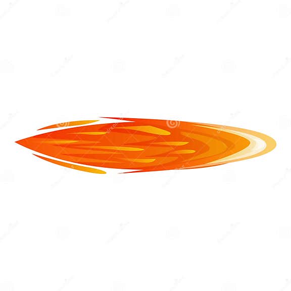Fire Flame Flying Creating a Shape of Comet Tail Stock Vector ...