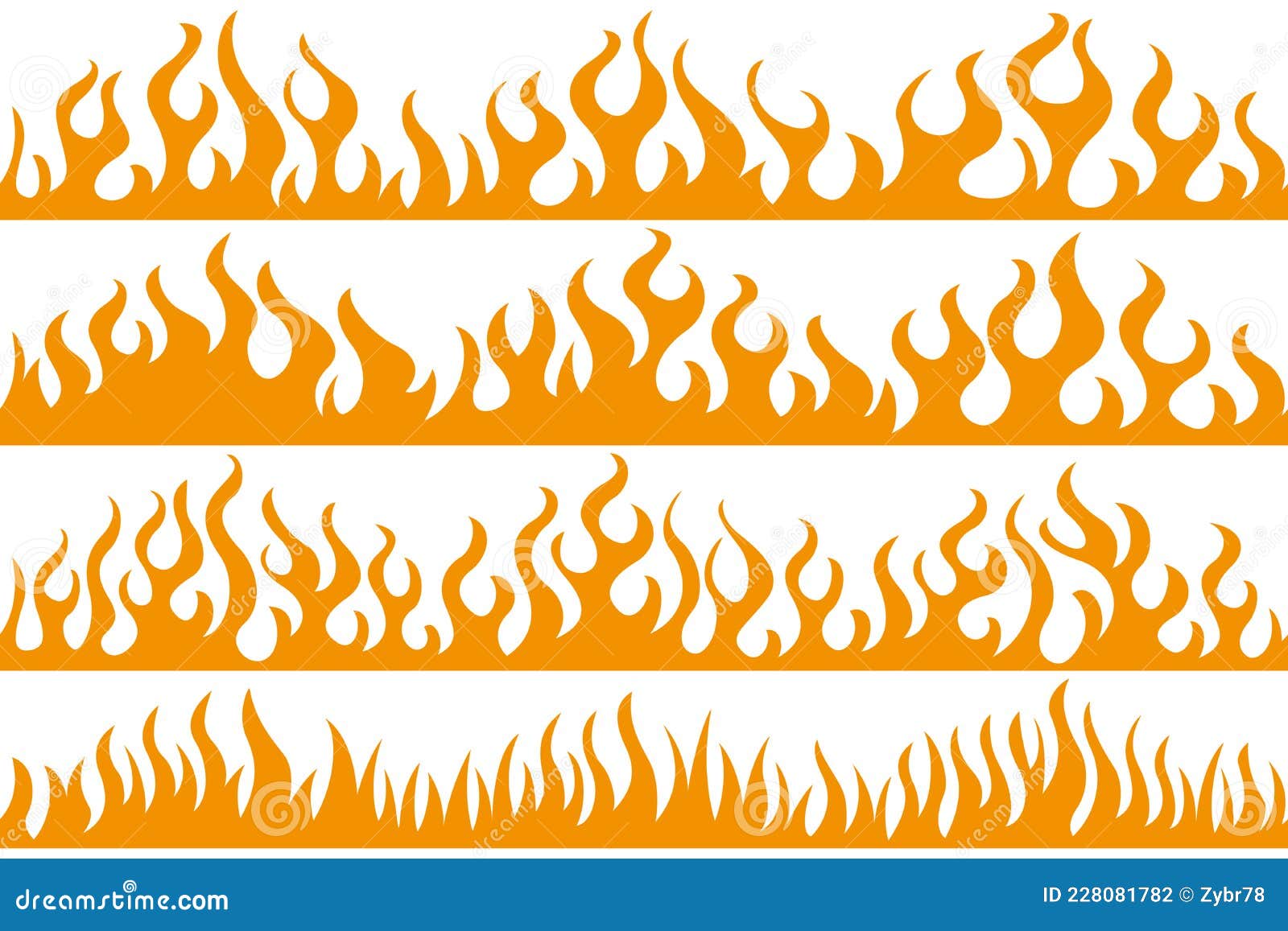 Fire flame frame borders stock vector. Illustration of vector - 228081782
