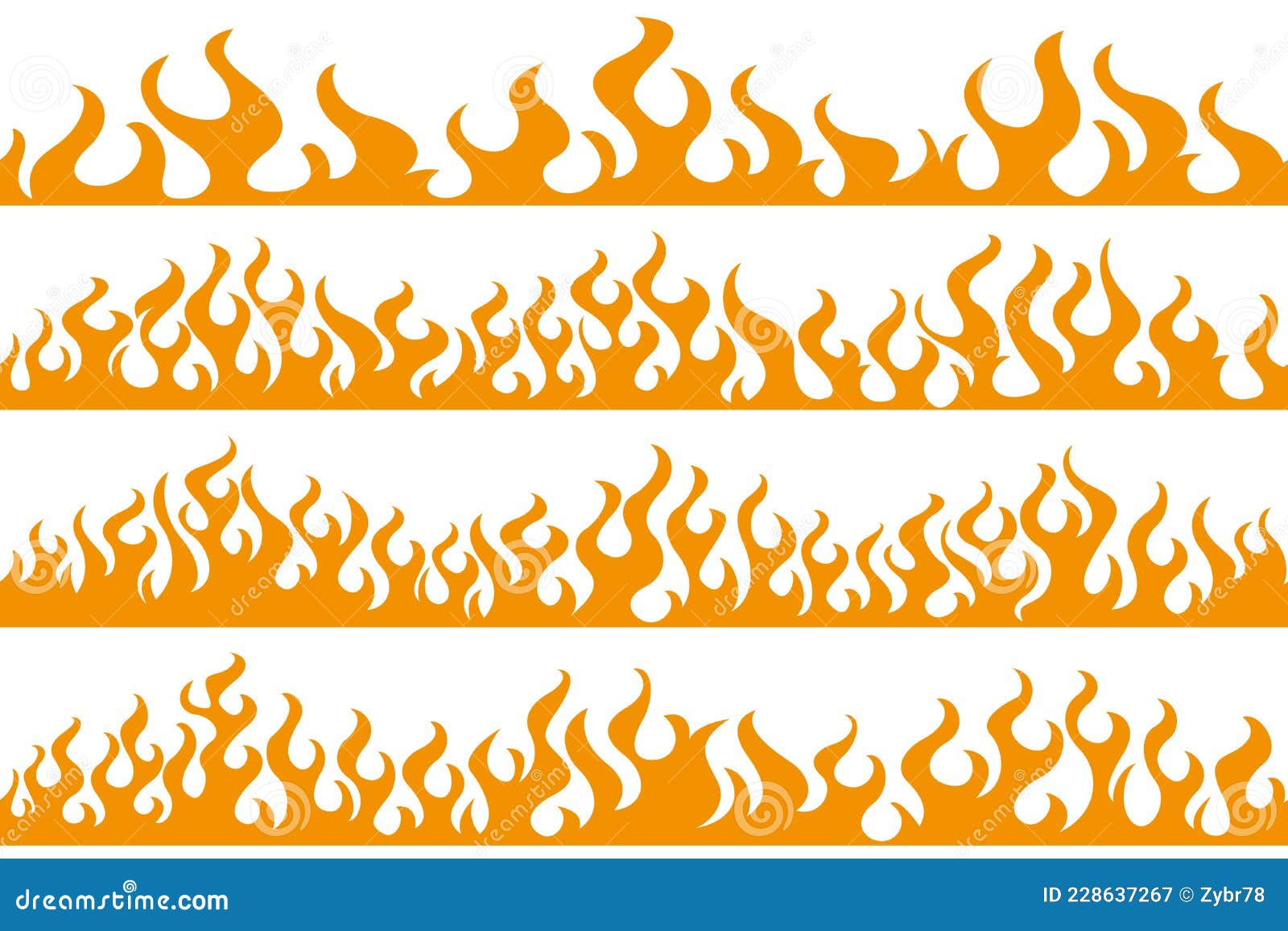 Fire flame frame borders stock vector. Illustration of flame - 228637267