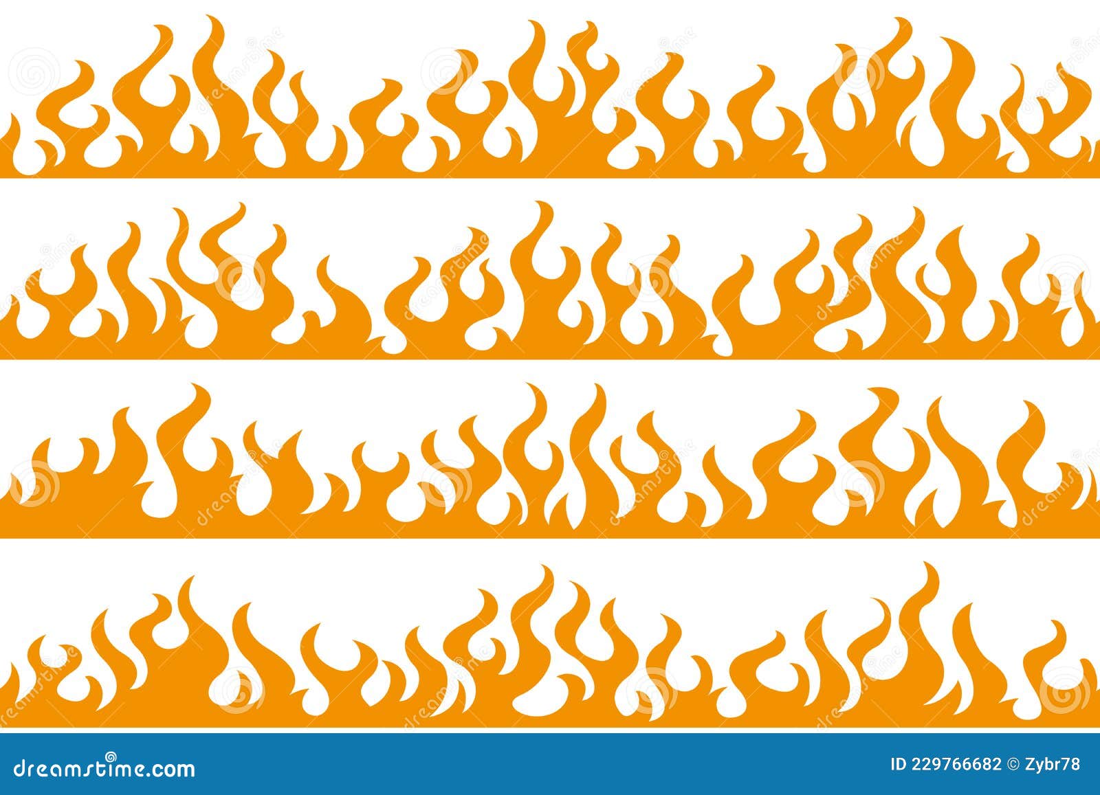 Fire flame frame borders stock vector. Illustration of collection ...
